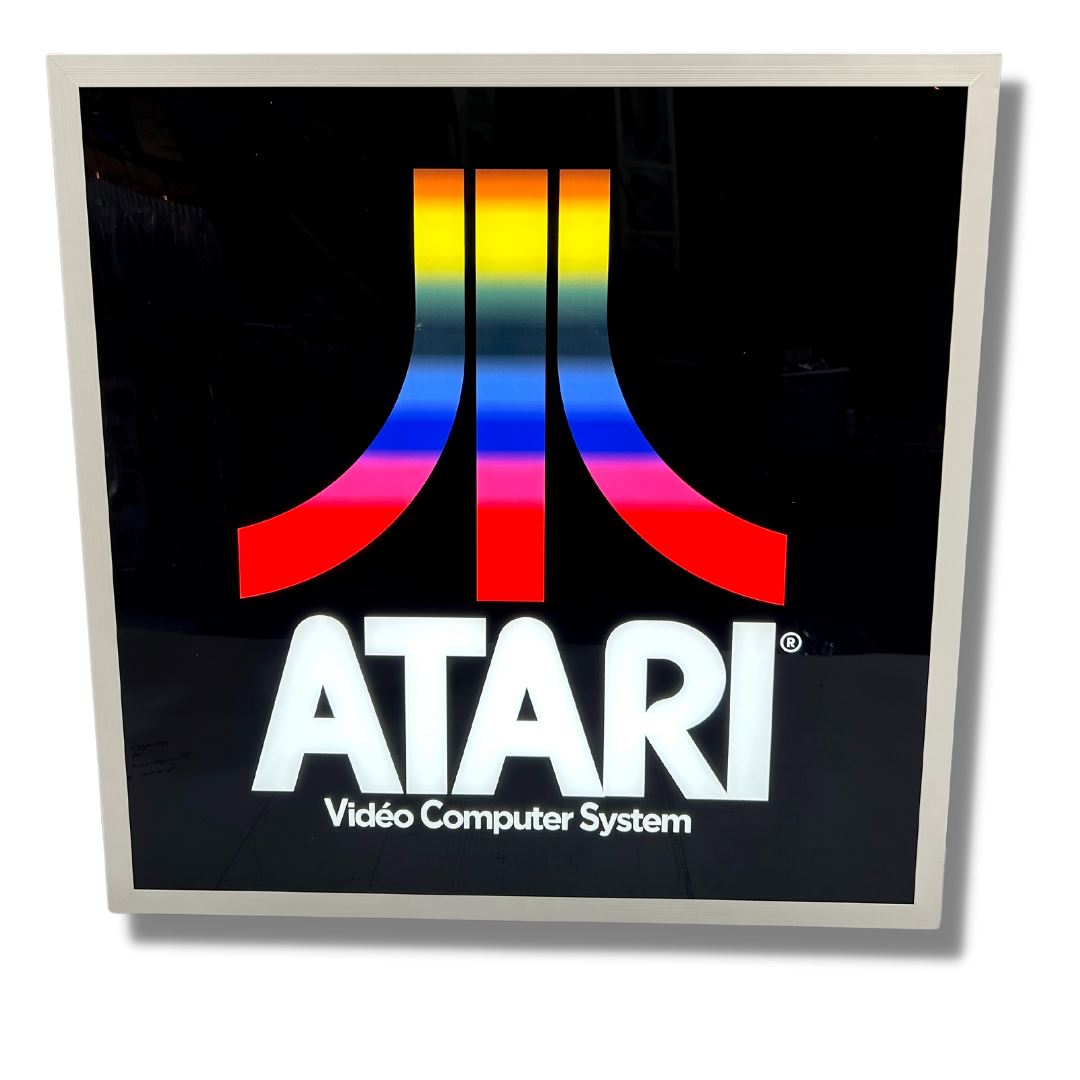 Atari Light Up Sign 600 x 600MM | The Dens